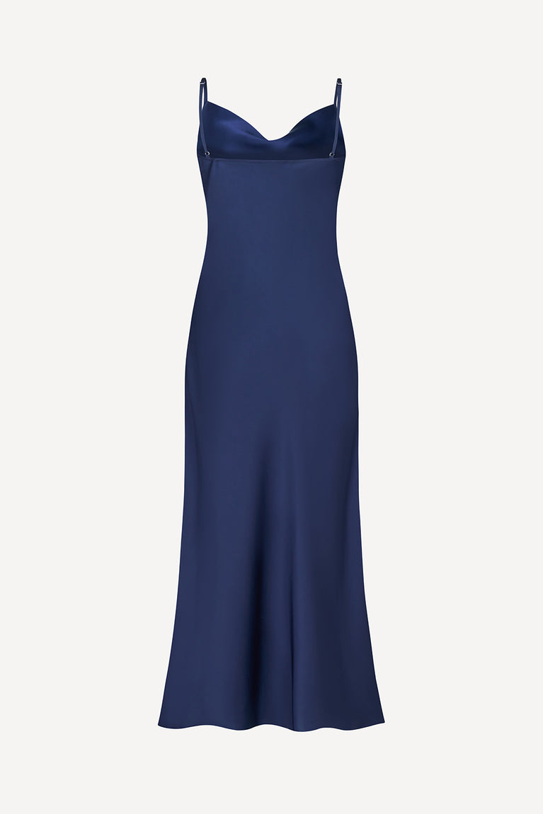 Navy Blue Satin Slip Dress | Pretty Eccentric - Pretty Eccentric